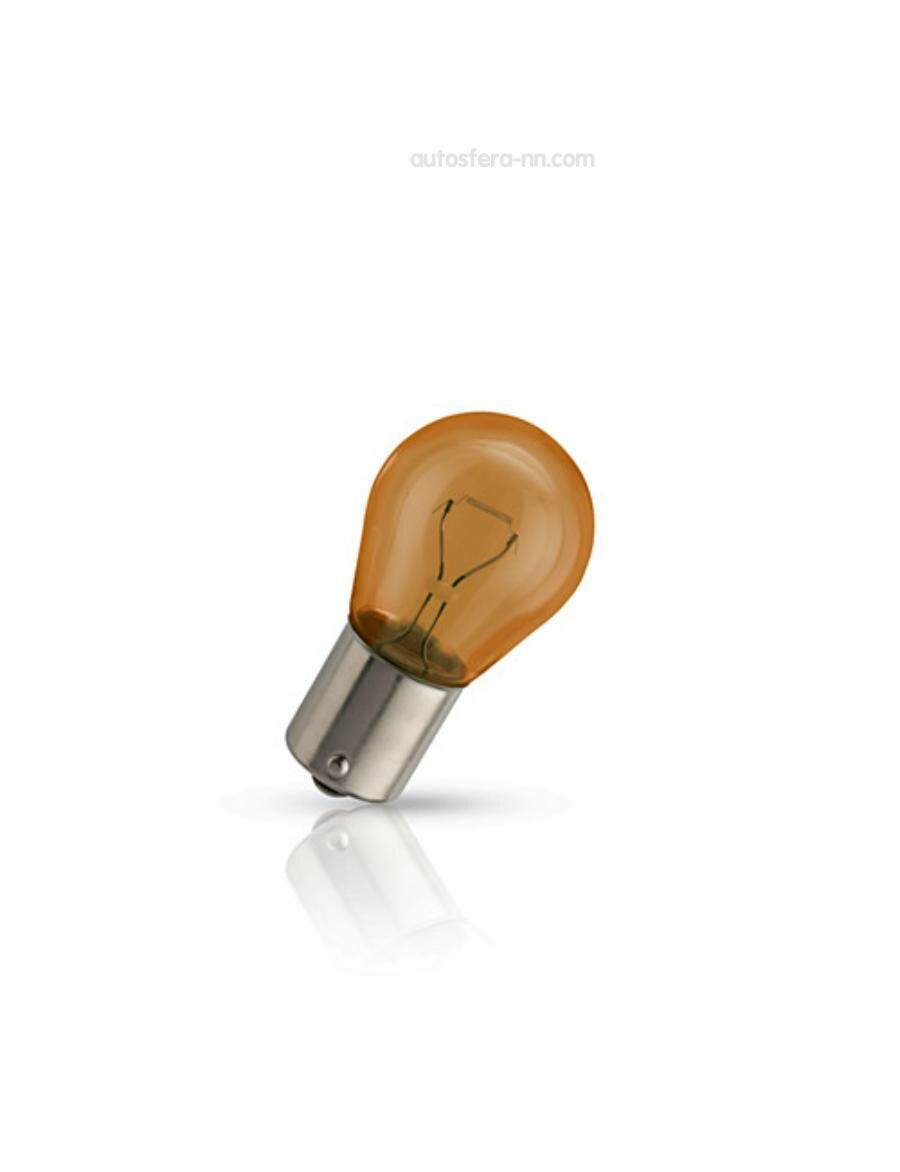 PHILIPS 12496LLECOCP Лампа накаливания сигнальная PY21W BAU15s Long Life Eco Vision 12V 21W Картон 10 шт (цена за штуку)