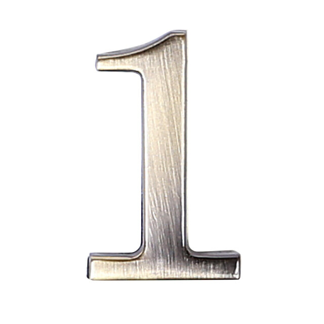 Цифра-1 самоклеящийся металлический декоративный элемент антик бронза для интерьера