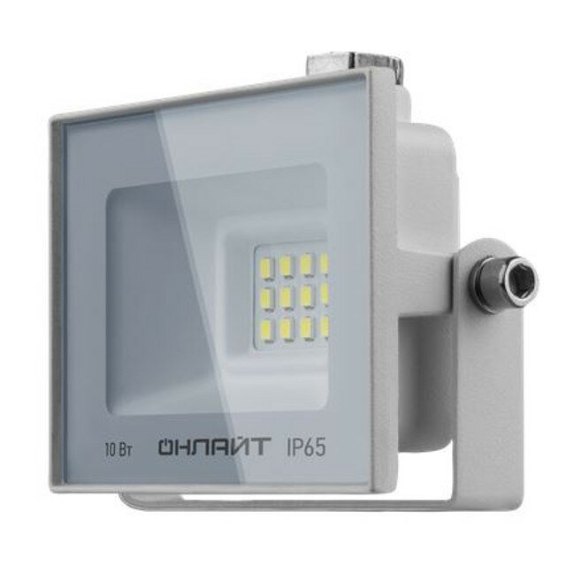 Прожектор светодиодный онлайт, 10 Вт, 6000 K, IP65, LED, белый