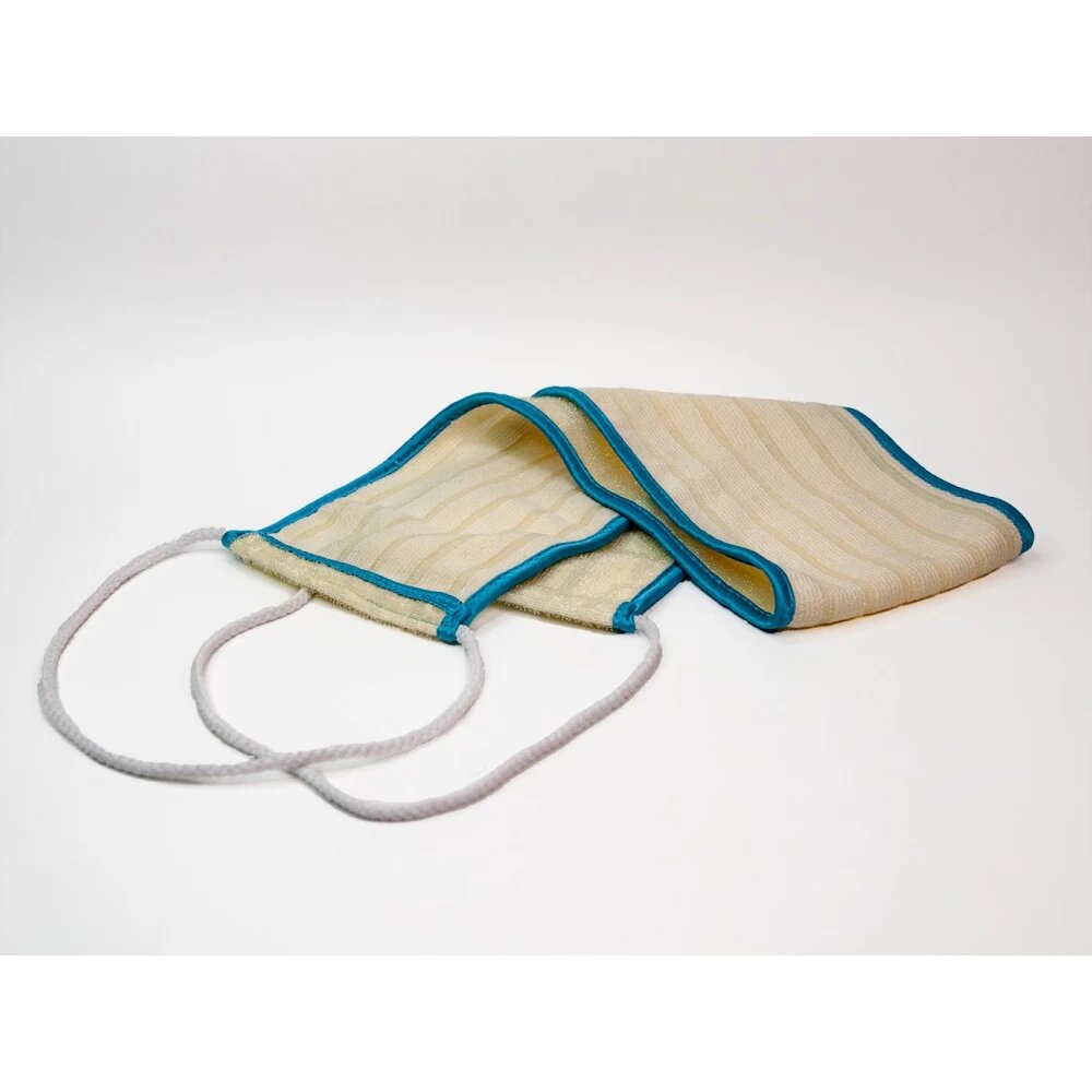 Кокосовая мочалка "белла" в новой упаковке EcoNext Швеция 80Х13 см цвет голубой