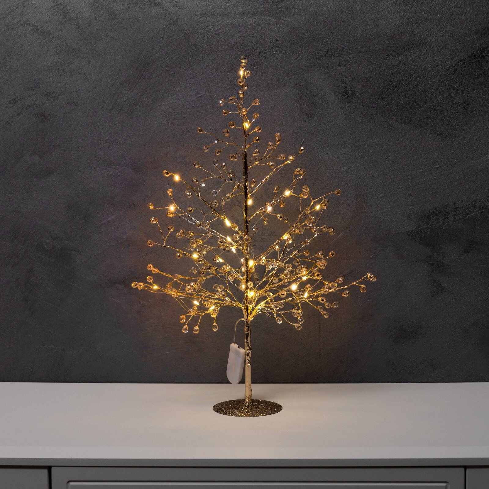 Фигура светодиодная «Бусины» 48×30×3 см, 20 LED, батарейки CR2032×2 (в комплекте), свечение тёплое белое