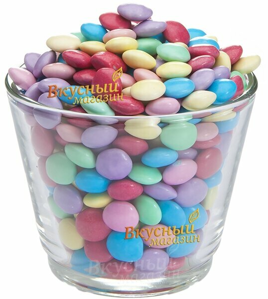 Украшение шоколадное Конфетти разноцветное, 100 гр. (Набор из 4 шт.)