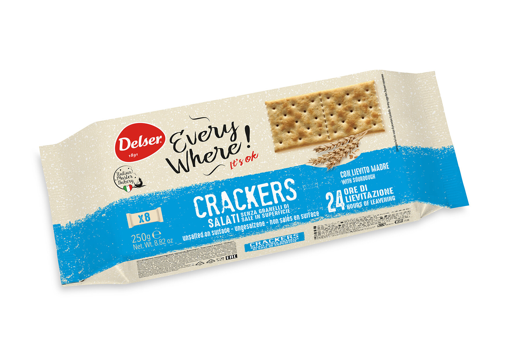 Крекеры «Delser» без соли 250 грамм