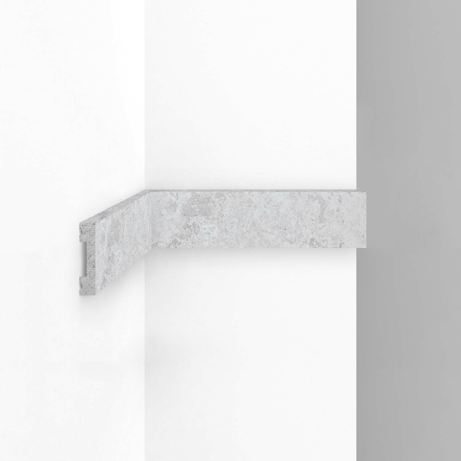 Рейки декоративные на стену дюрополимер DECOMASTER (декомастер), 41х10х2900 мм, D162-1619 ДМ бетон светлый травертин