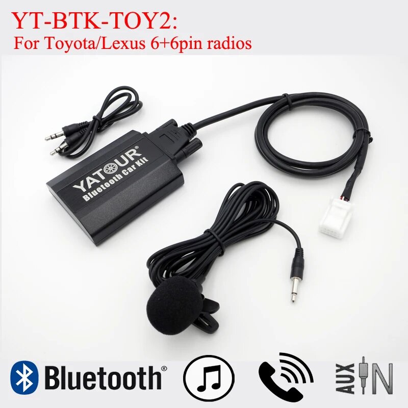 Автомобильный адаптер Yatour BTK Qualcomm 5.2 Hi fi Bluetooth для Lexus Toyota Camry Corolla Avalon Highlander RAV4 Vitz Land Cruiser BTK TOY2