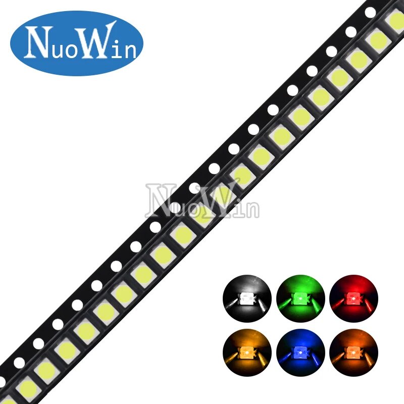 NUOWIIN 3528 SMD светодиоды RGB набор из 100 штук White