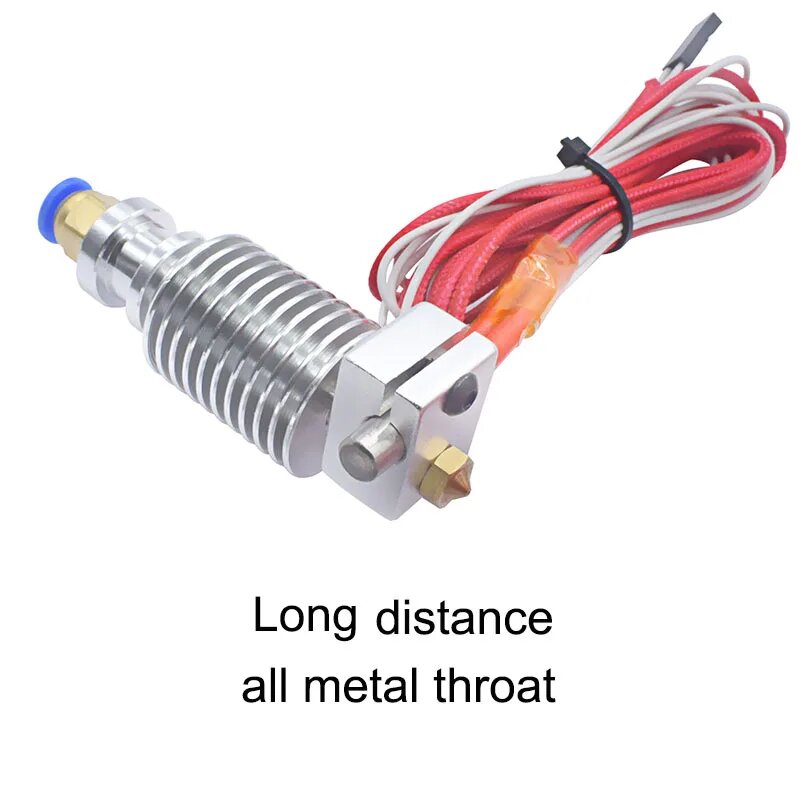 IdeaFormer E3D V6 Горячий конец 0,4 мм 12/24В для нити 1,75/3,0 мм 24V 1.75mm, Long all metal
