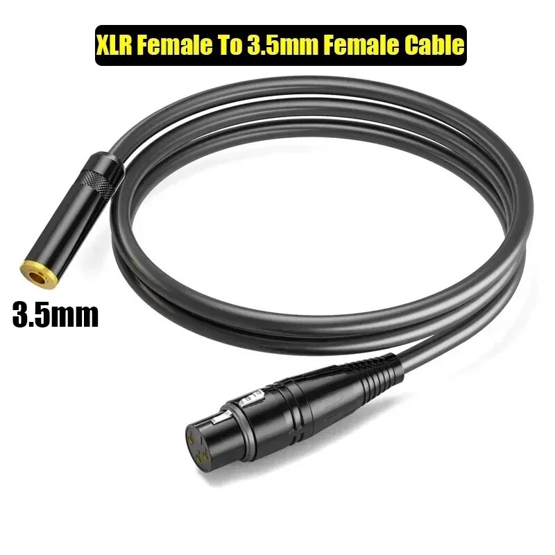 Аудиоудлинитель TRS 6,5 мм на XLR XLR(F) to 3.5mm(F), 1m