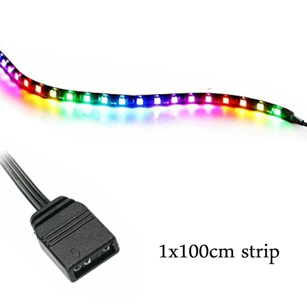Светодиодная лента ARGB 5V 100 см, 30 LED, IP65, ASUS Aura Sync