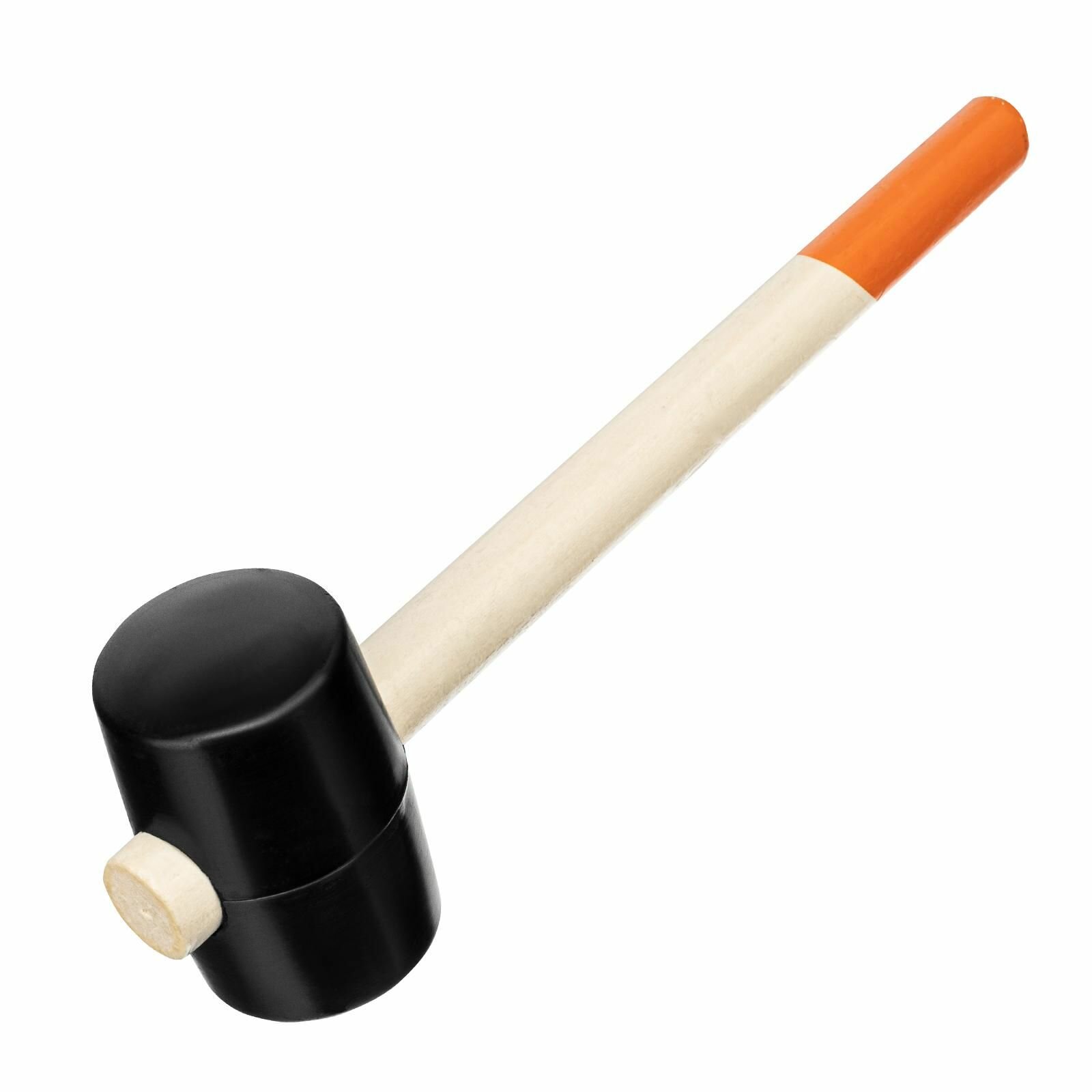 Киянка резиновая 450 г черная резина деревянная рукоятка