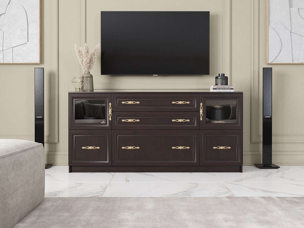 Комод МебельЛэнд24 Карлос - 046 160x45x75 с 5 ящиками