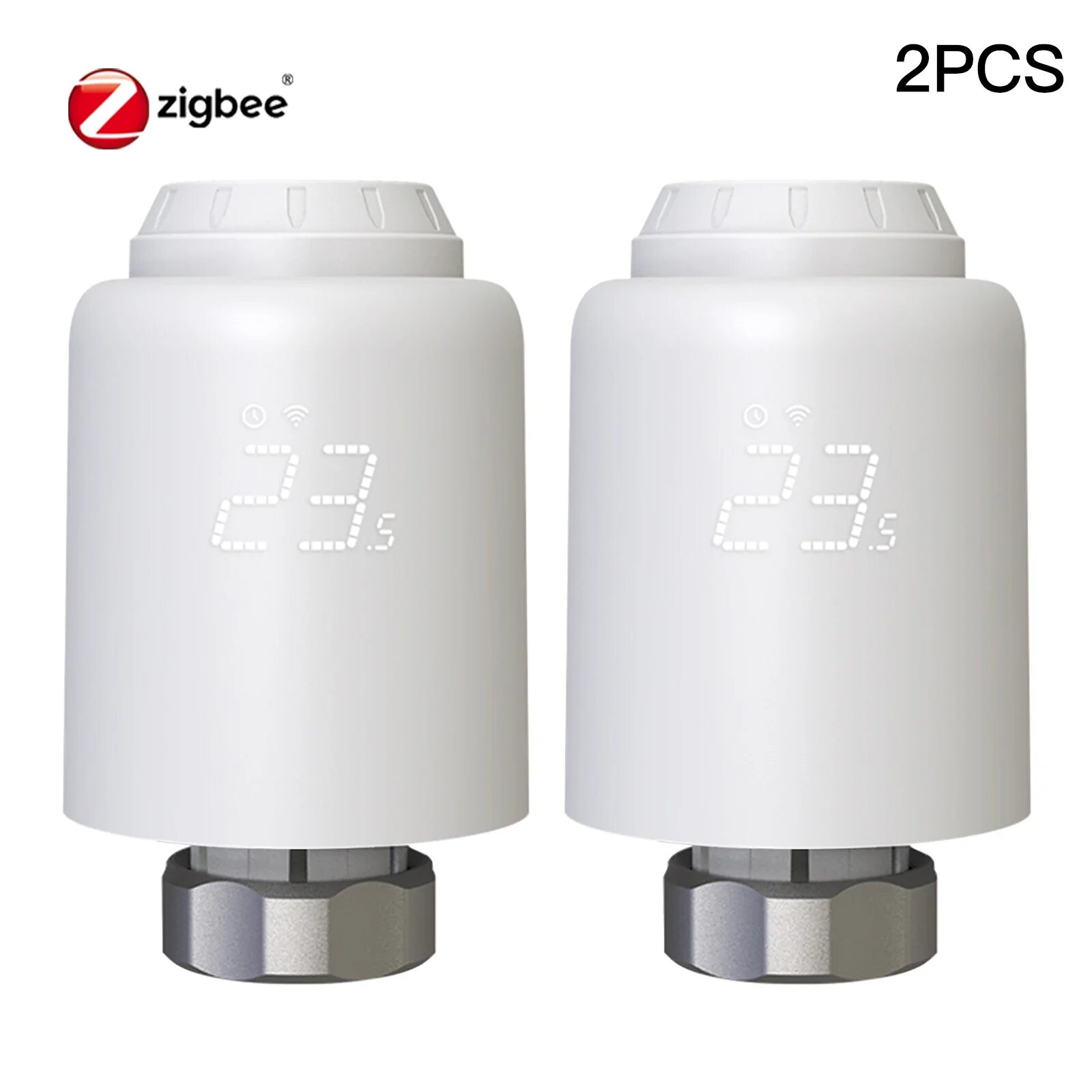 MOES TRV Tuya ZigBee термостатический клапан радиатора 2PCS Valve