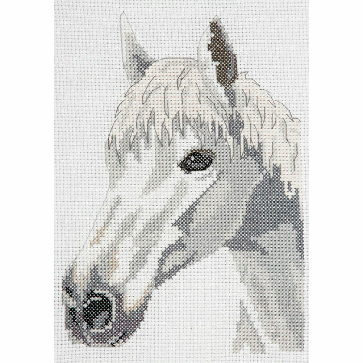 Набор для вышивания Anchor "White Beauty - Horse" 16*23см, MEZ Венгрия, AK140