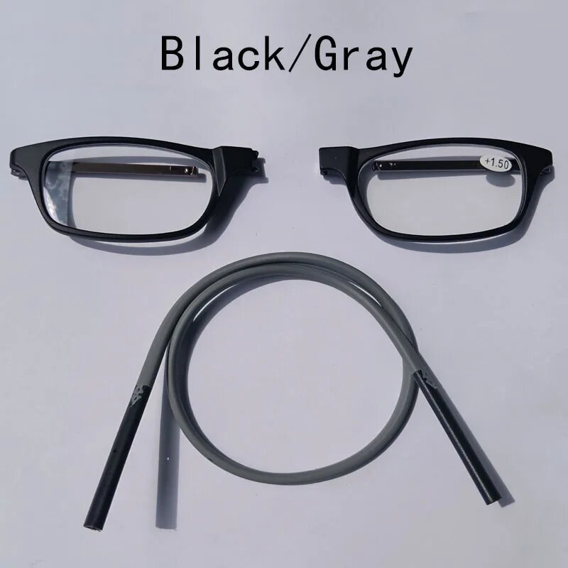 Очки для чтения магнитные Black Gray +325