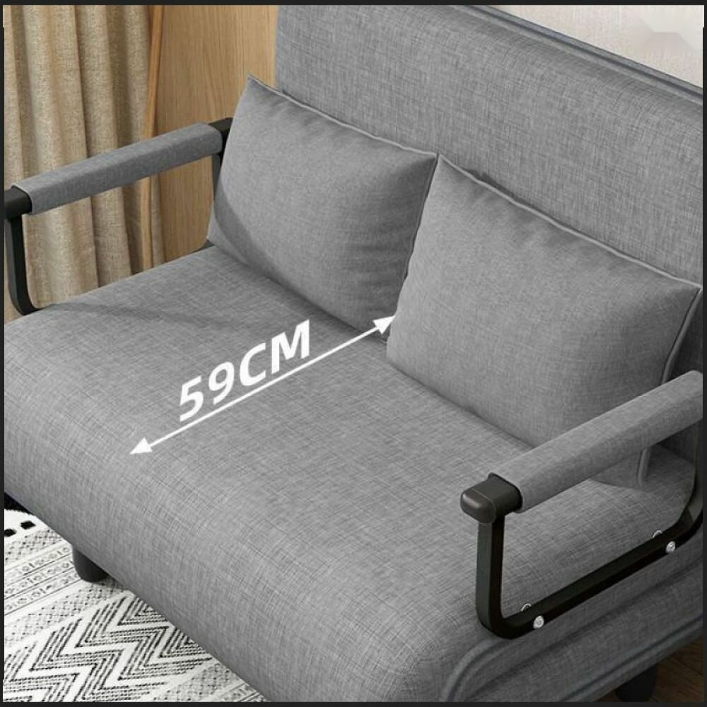 Household folding sofa bed can be dual-use, multi-function push-stretch retractable bed — фото 1