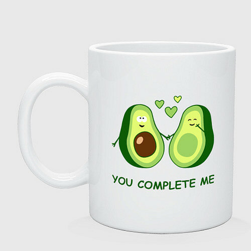 Влюбленные милые авокадо Керамическая кружка