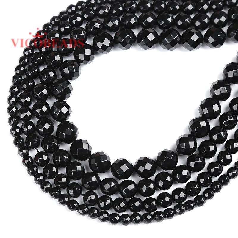 Натуральные бусины ВеркадеBeads черный оникс агат 4-12 мм 8mm about 48pcs