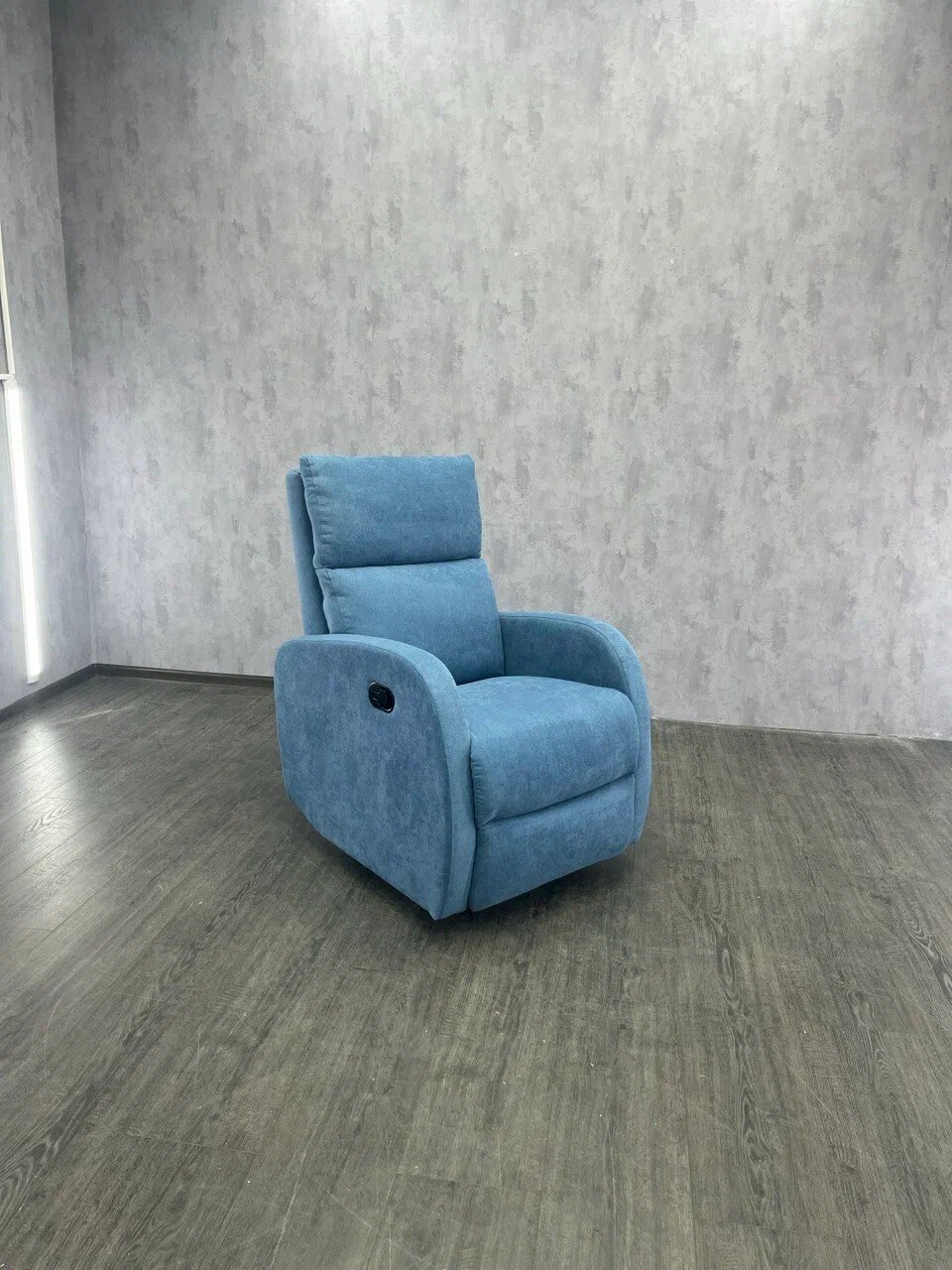 Кресло-реклайнер "Джой" механический, микровелюр "Elari Turkeza", синий
