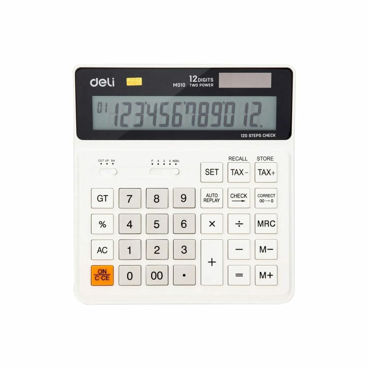 Калькулятор бухгалтерский Deli EM01010, 12-разрядный, белый, 20шт.
