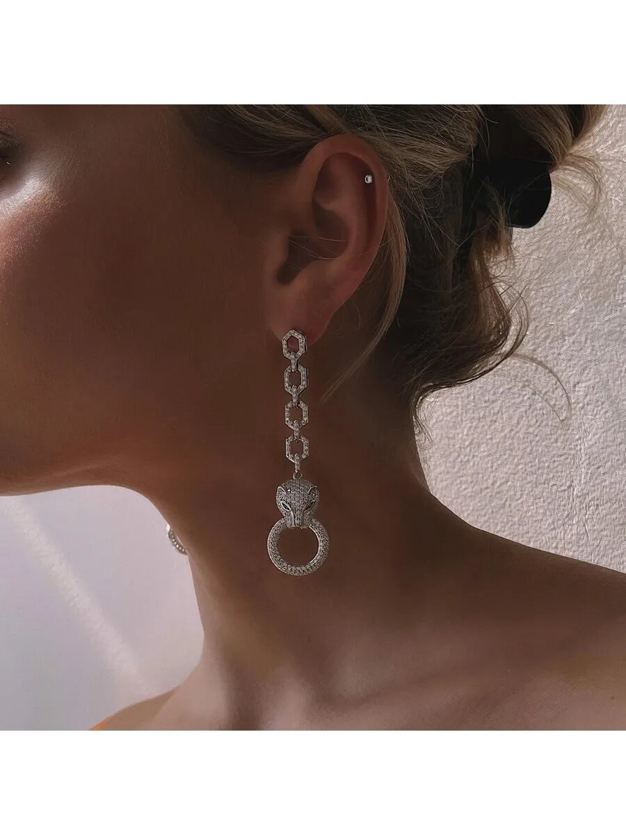 Серьги, фианит, кристалл