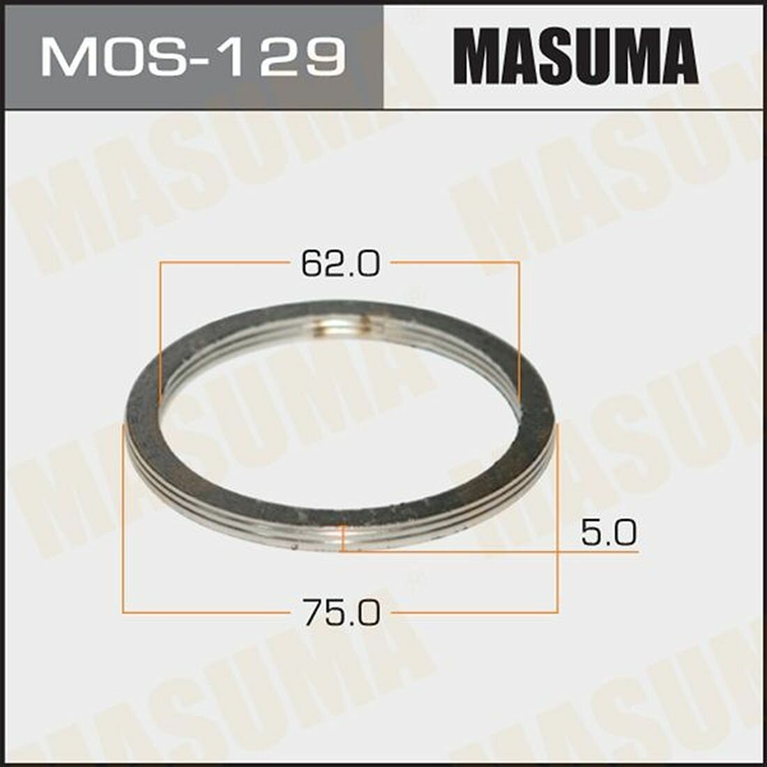 Кольцо уплотнительное глушителя Masuma 62х75 MOS-129 1шт.