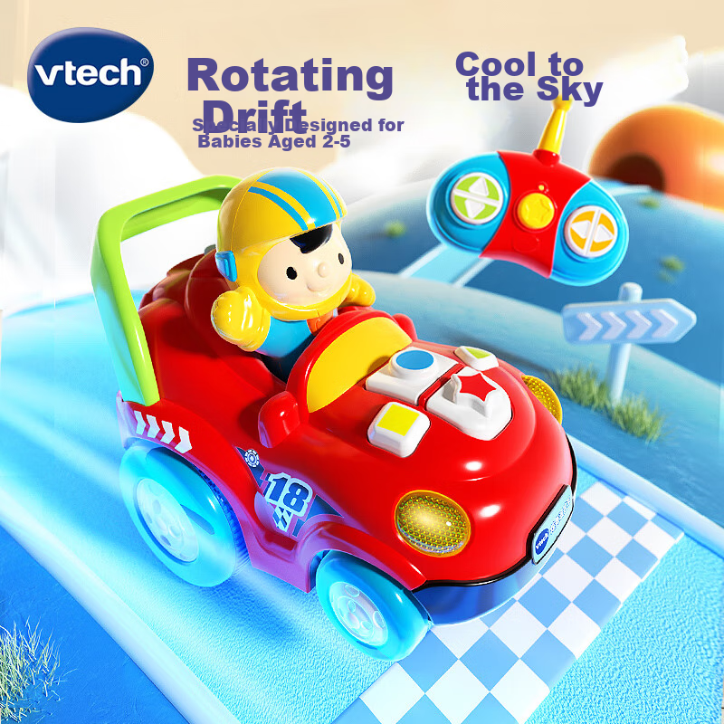 VTech Dance Remote Control Car, Children's Toy Racing Car, Electric Four-Wheel Drive Drift Car, Birthday Gift for Boys And Girls Aged 2-5