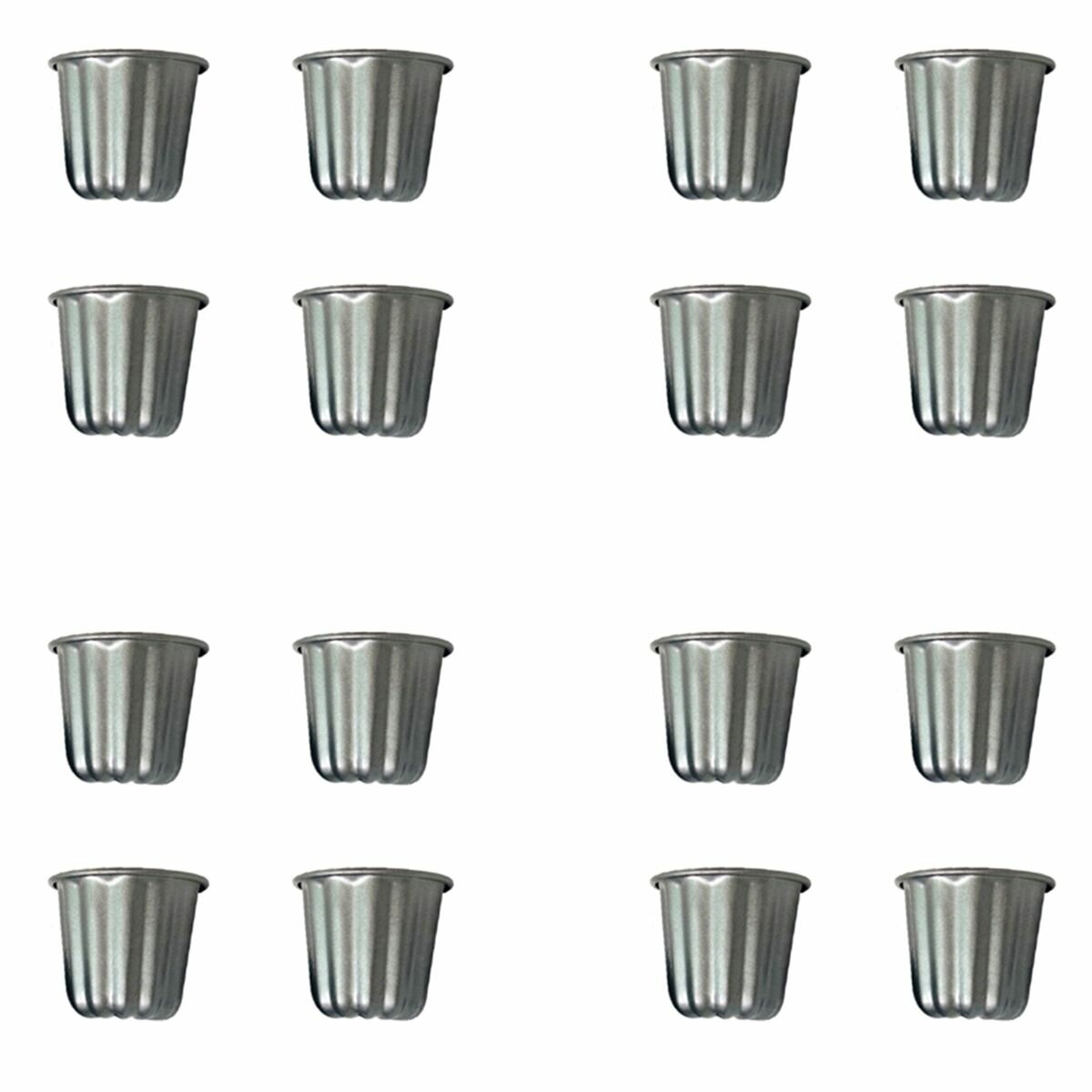 Форма для канеле, чашка для кексов, 4 шт, неклеящаяся форма для каннеле, серо-черная