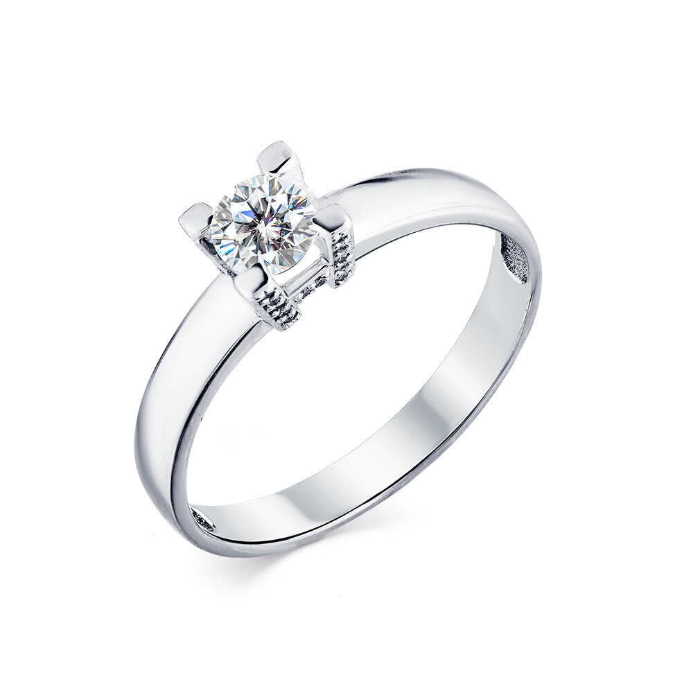 Кольцо, белое золото, 585 проба, бриллиант