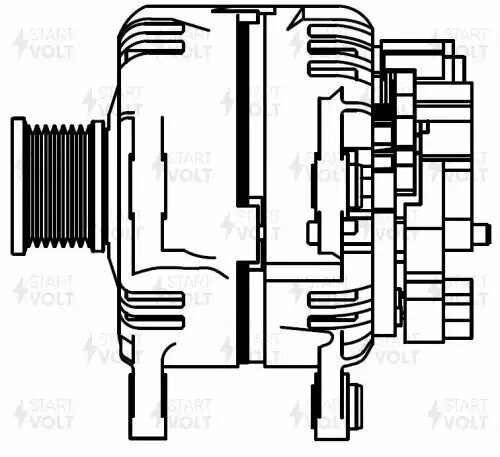 Генератор 150A VW T5 03>/Touareg 2.5TDi 02>