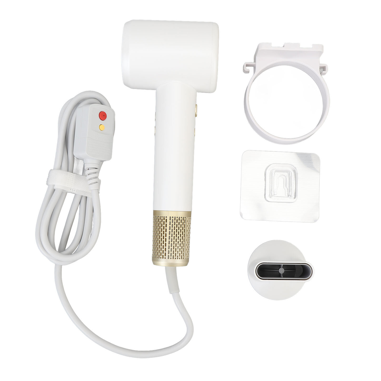 Отрицательный ионный феном дренарь 110000 об / мин 600 м отрицательные ионы горячий холодный ветер тихий портативный феном волос с магнитной форсункой для домашнего общежития в общежитие белые