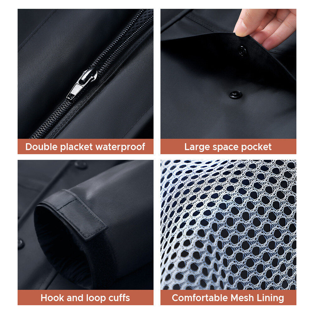 Мотоциклетный плащ-дождевик, светоотражающий, водонепроницаемый, комплект из брюк и бахилы