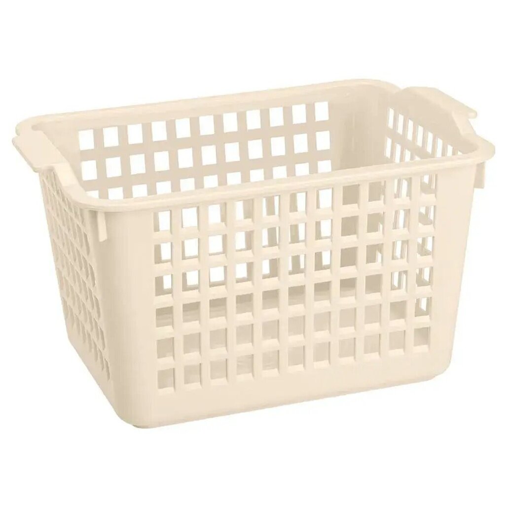 Корзина для хранения пластиковая 210х113 мм, 2,3 л, сетчатая, с ручками, цвет в ассортименте