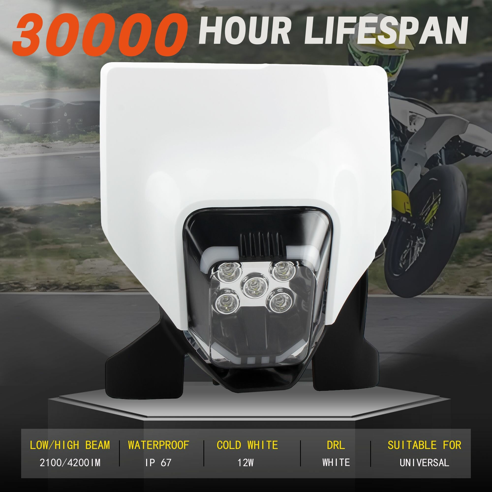Модификация светодиодной фары для мотоцикла for Husqvarna