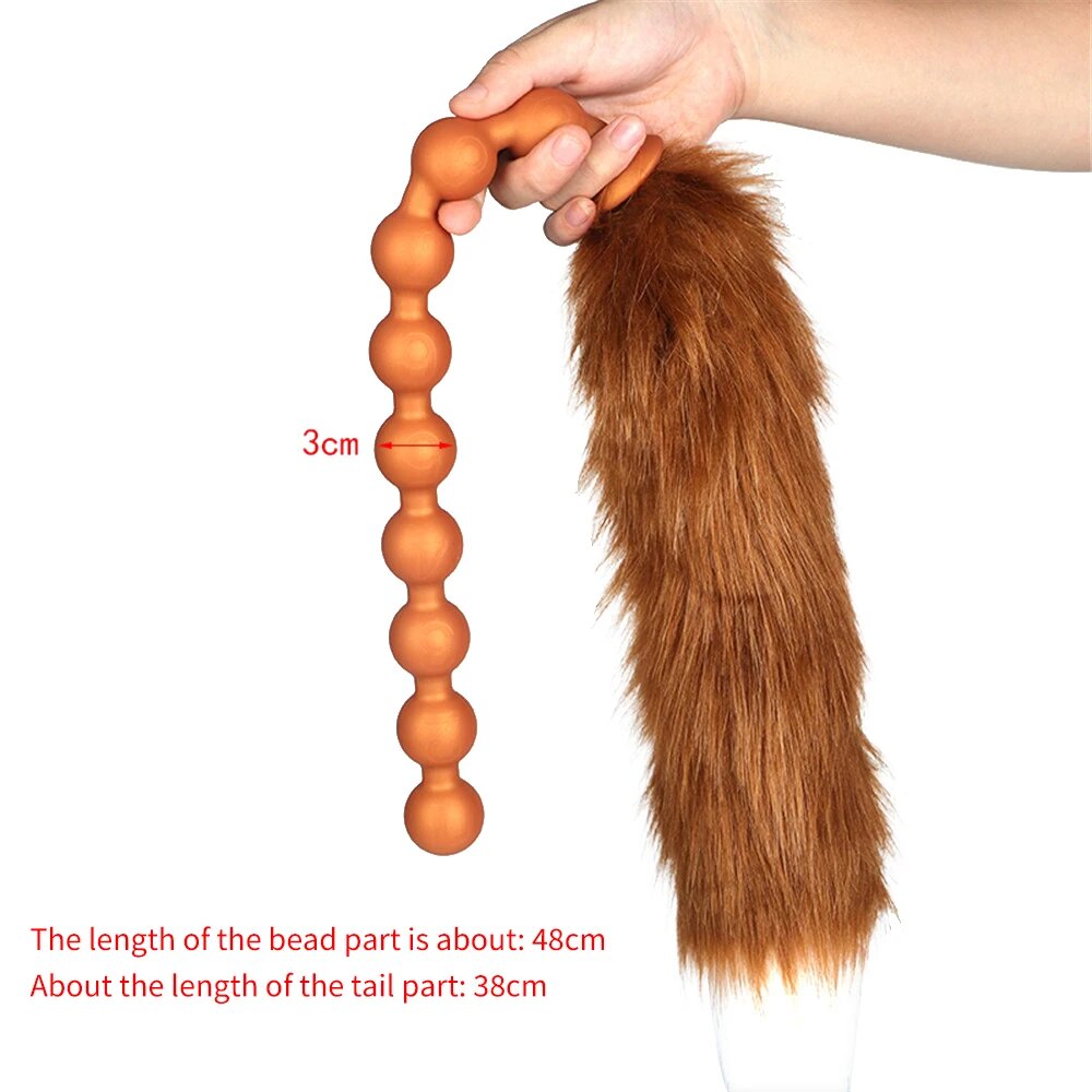 Мягкое Силиконовое яйцо Экстра длинный вытяжной шарик длинный хвост Анальная пробка 9 шаров A1