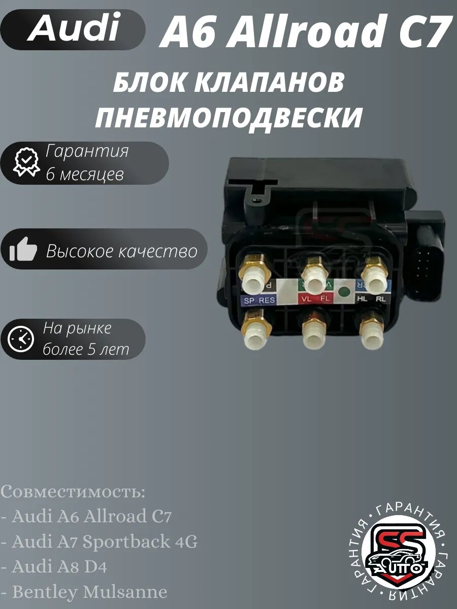 Блок клапанов пневмоподвески Audi A6 Allroad C7