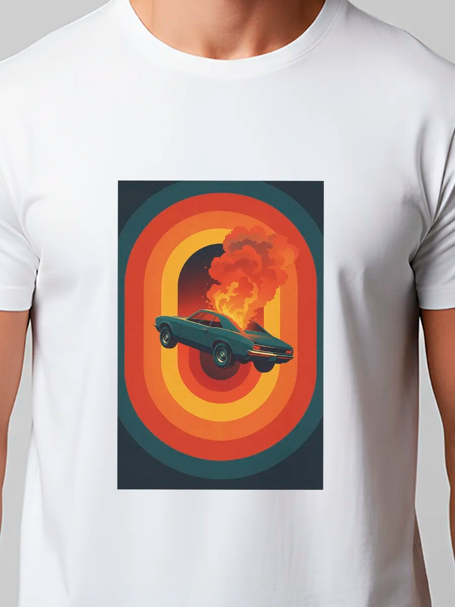 Футболка PRINTSHOT, 1 шт., размер L, белый