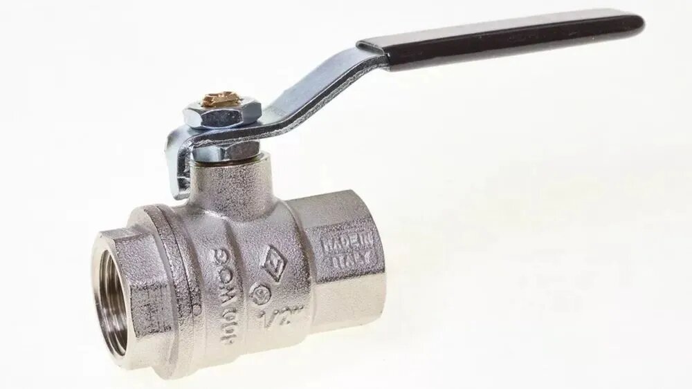 Кран шаровой 300 -1 дюйм, гайка-гайка ручка, BUGATTI. Арт 03000175.