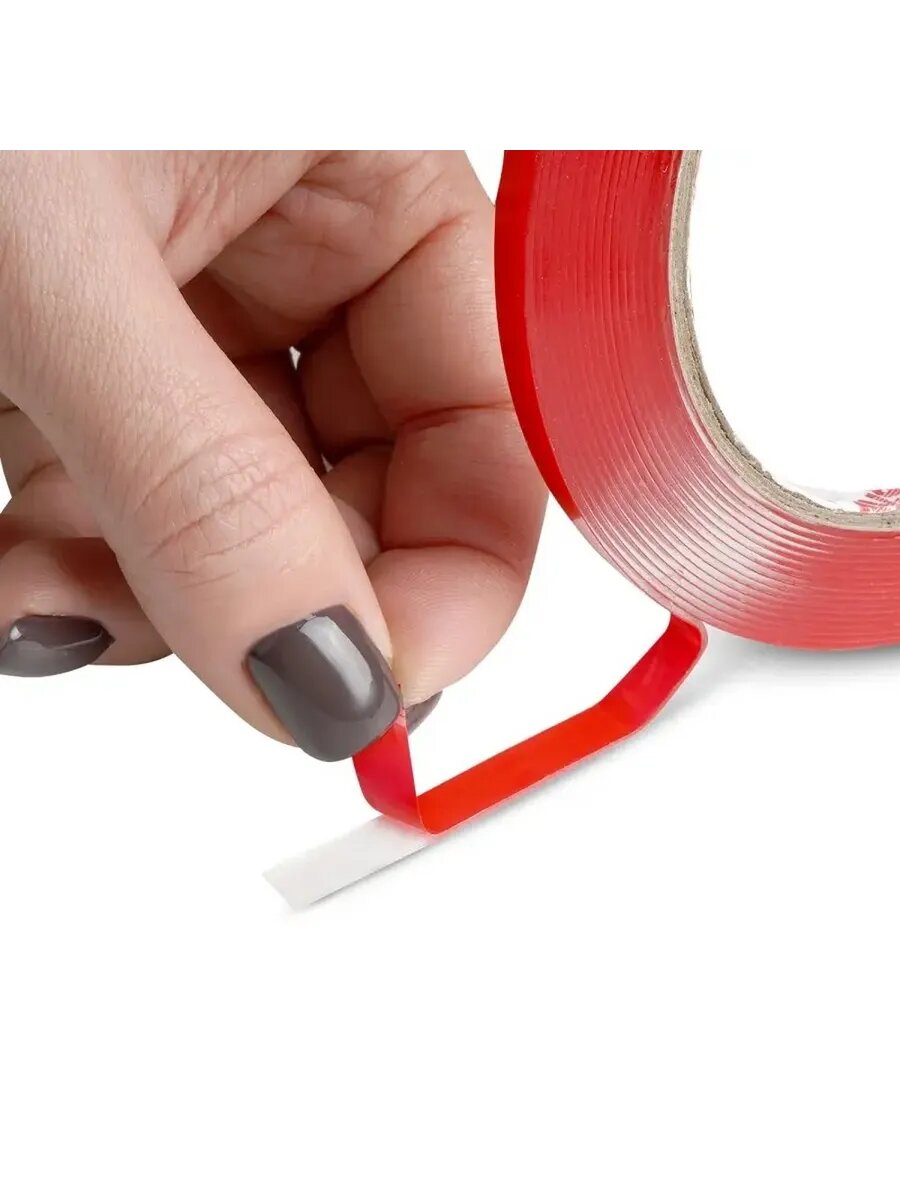 Двусторонняя прозрачная лента для крепежа 6 мм