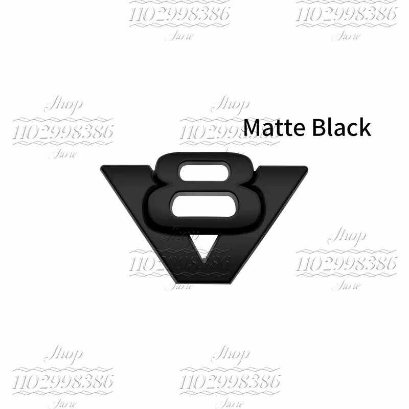 V8 логотип эмблема Matte Black