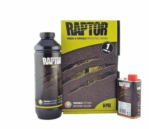 U-POL Антигравийное покрытие RAPTOR, чёрный 1л+отв 0,33
