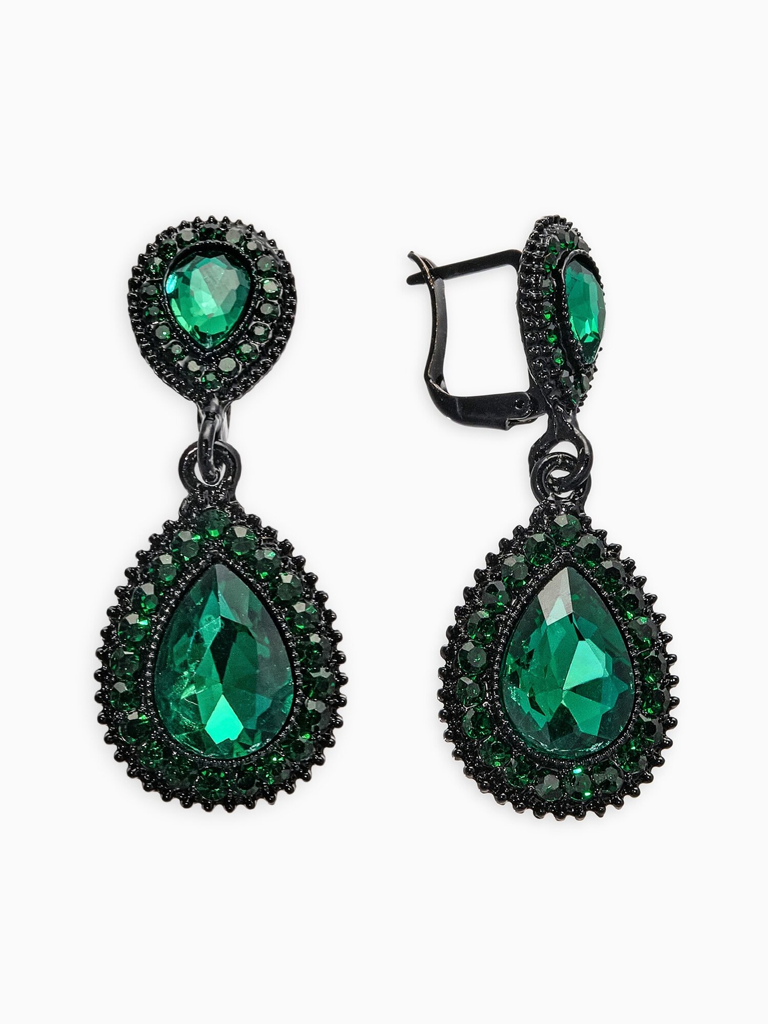 Серьги с подвесками, стекло