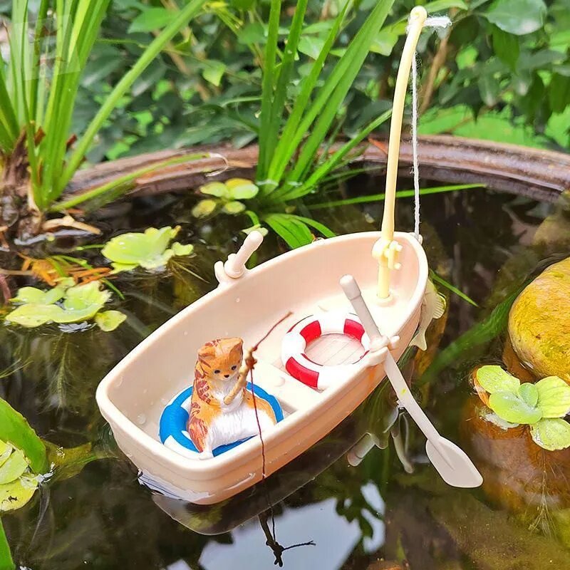 Игрушки для ванной, миниатюрная лодка с плавательным кольцом и веслами