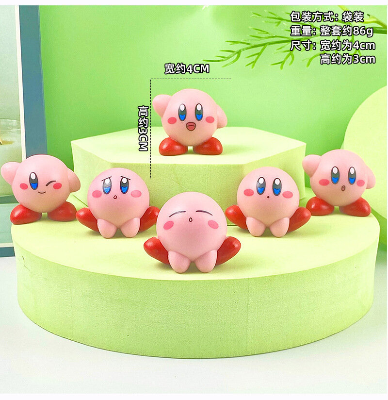 Фигурок Кирби и Покемонов в закрытых коробках, милые игрушки, куклы, гача-автомат с клешней, украшения для торта в виде машинки.