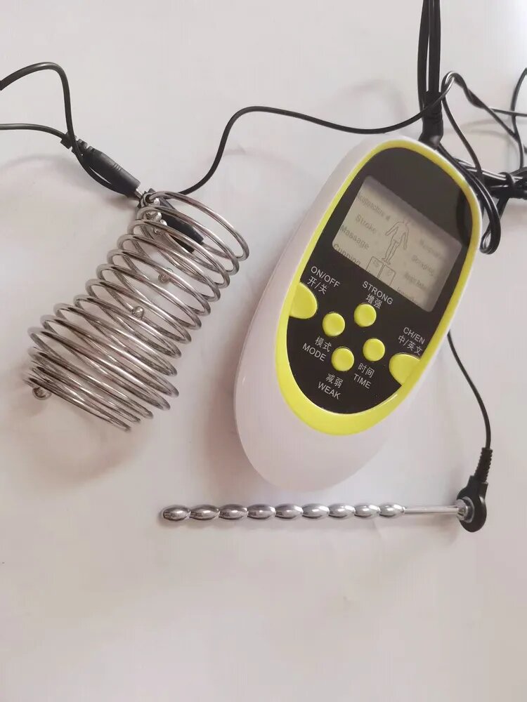 Набор БДСМ для члена и мошонки Электростимулятор/Уретральный стимулятор 6 MM Электростимуляция