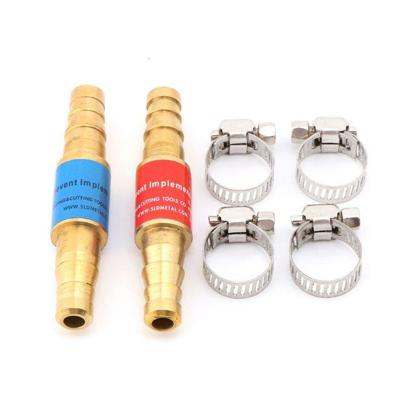 Красный клапан для закалки сжиженного газа ацетилена и пропана + (1шт) синий клапан для закалки кислорода-10 мм