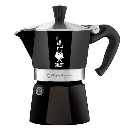 Кофеварка гейзерная Bialetti Moka Express, 3 чашки черная