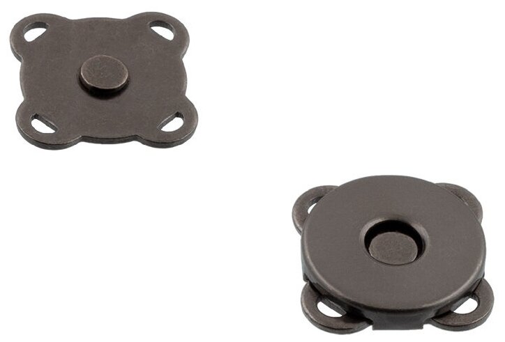 Кнопки пришивные "Gamma" KL-MG10 магнитные металл d 10 мм 5 шт №02 под черный никель