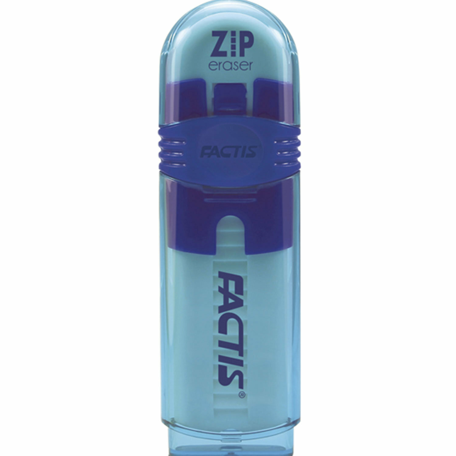 Упаковка 30 шт. Ластик выдвижной FACTIS ZIP (Испания), 80x10x10 мм, белый, пластиковый корпус ассорти, PTF1030