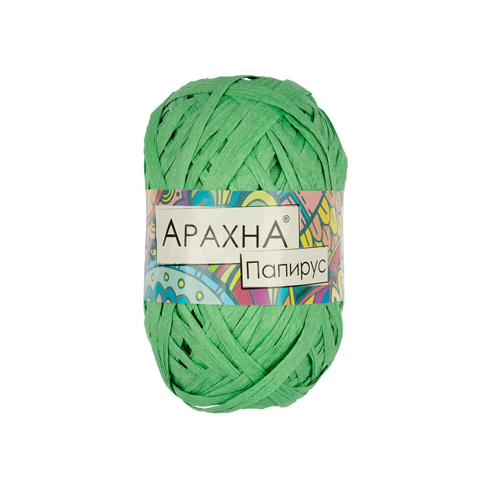 ARACHNA Papyrusпряжа из 100% целлюлоза, 40 г ±3 г, 50 м, экологичная текстура цвет №04 св. желтый (1шт)