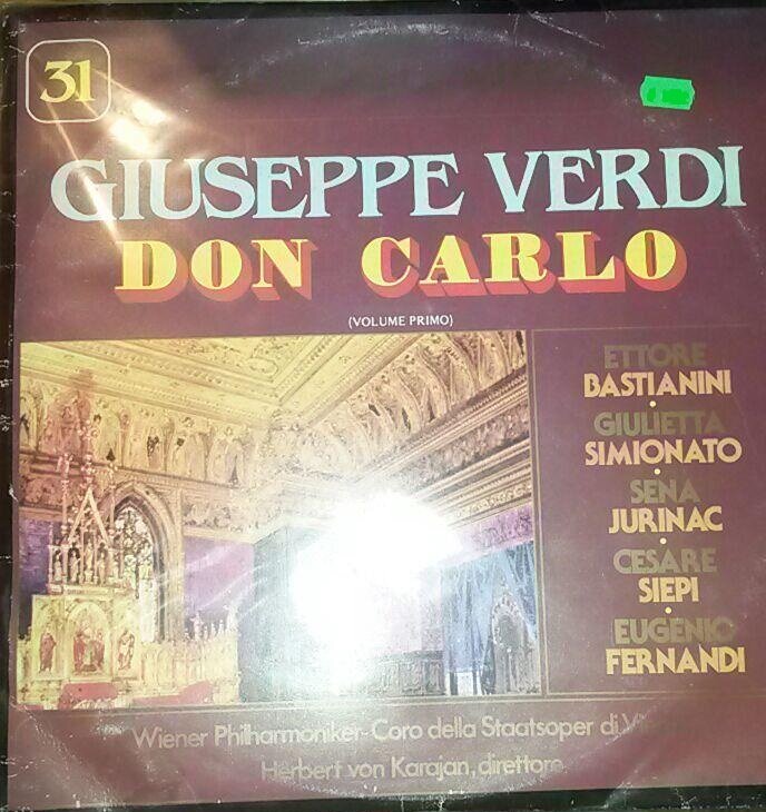 Giuseppe Verdi 'Don Carlo' Herbert von Karajan' LP3/1982/Opera/Italy/Nmint